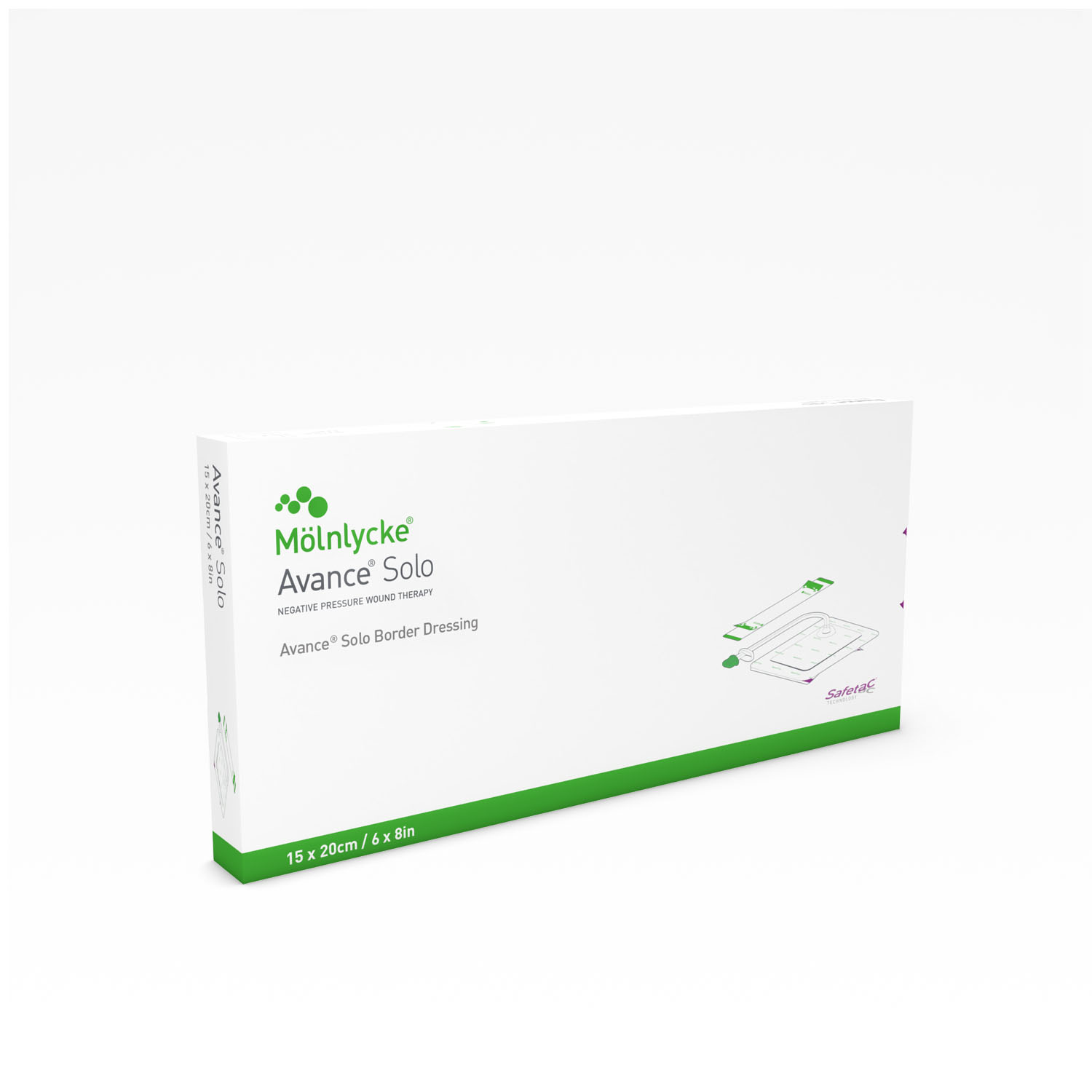 Molnlycke #881520 Avance Solo Dressing 15cm x 20cm Case of 2 Boxes ...